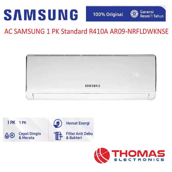 Jual AC SAMSUNG 1 PK Standard R410A AR09NRFLDWKNSE FREON R410 1PK GARANSI RESMI | Shopee Indonesia