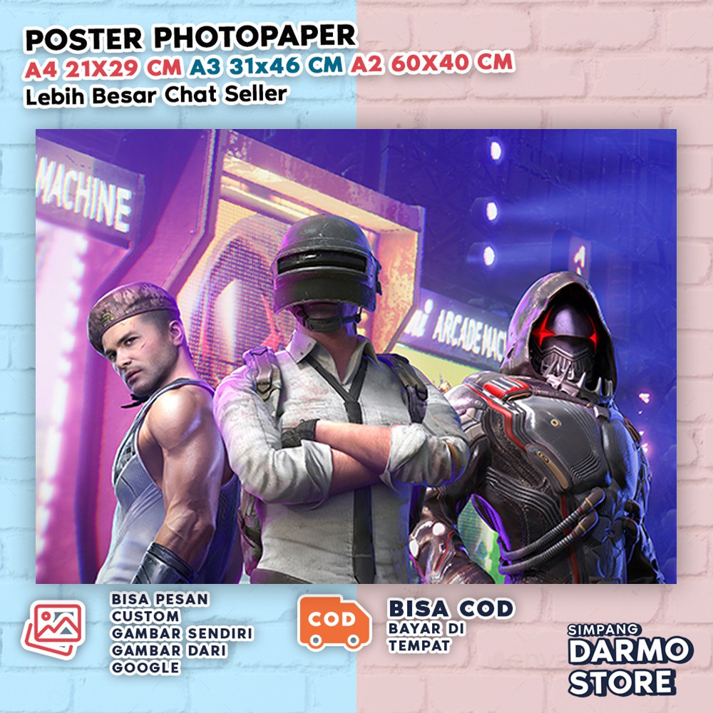 Jual Poster PUBG Game Hiasan Dinding Gaming Gamer Pabji Gem PC Android ...