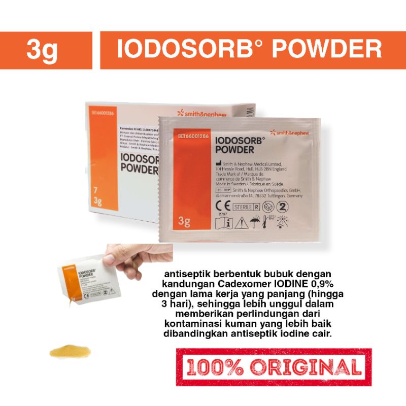 Jual Iodosorb Powder 3 gram Per Pcs Perawatan Luka Modern | Shopee ...