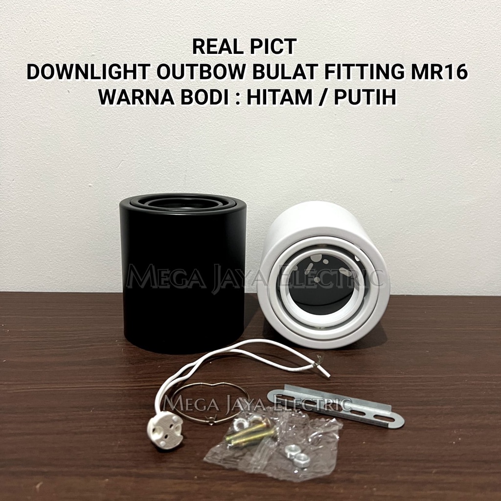 Jual DOWNLIGHT OUTBOW BULAT FITTING MR16 / LAMPU PLAFON TEMPEL TERAS ...