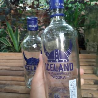 Botol miras iceland vodka botol bekas minuman vodka botol vodka cembung ...