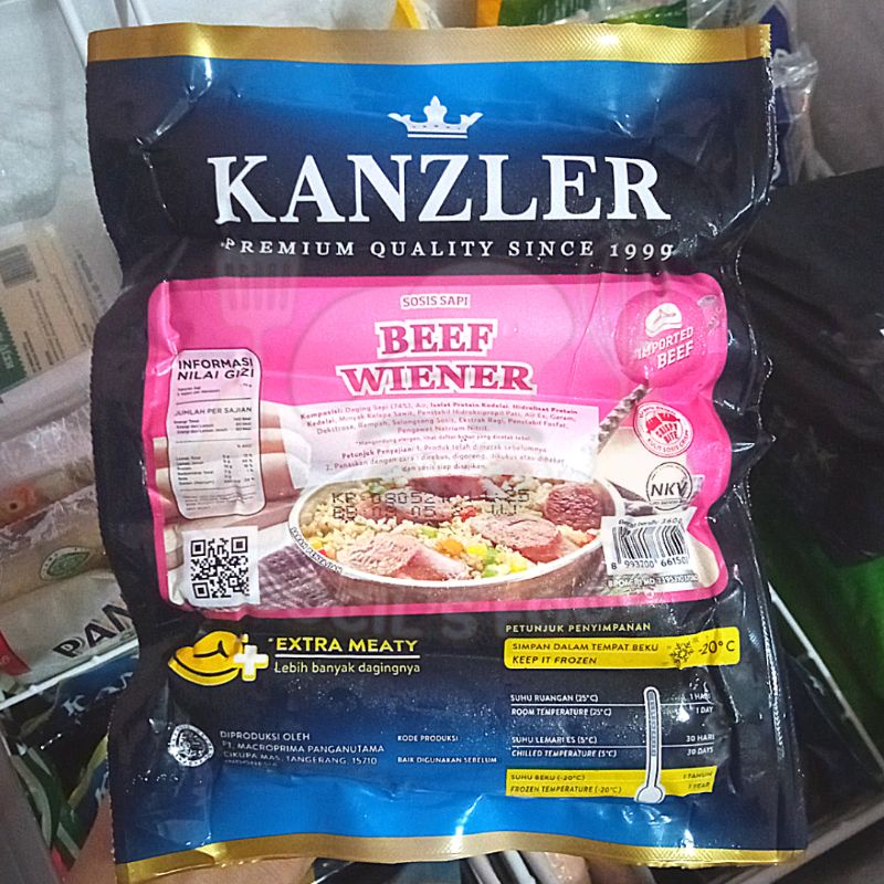 Jual Kanzler Beef Wiener 360g/Beef Wiener Kanzler 360g/Sosis Wiener ...