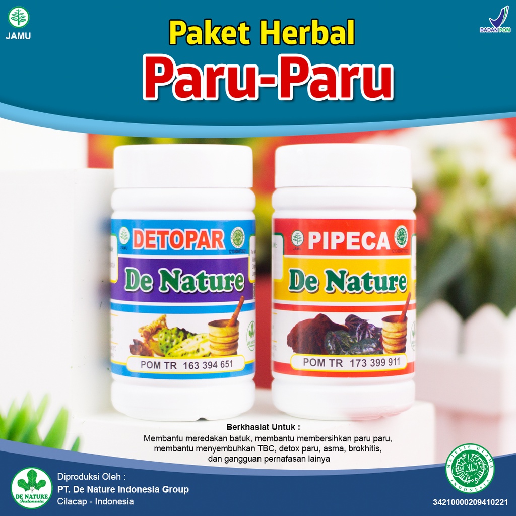 Jual Obat Paru-Paru Batuk Batuk Berdahak Detox Paru Detopar Pipeca ...