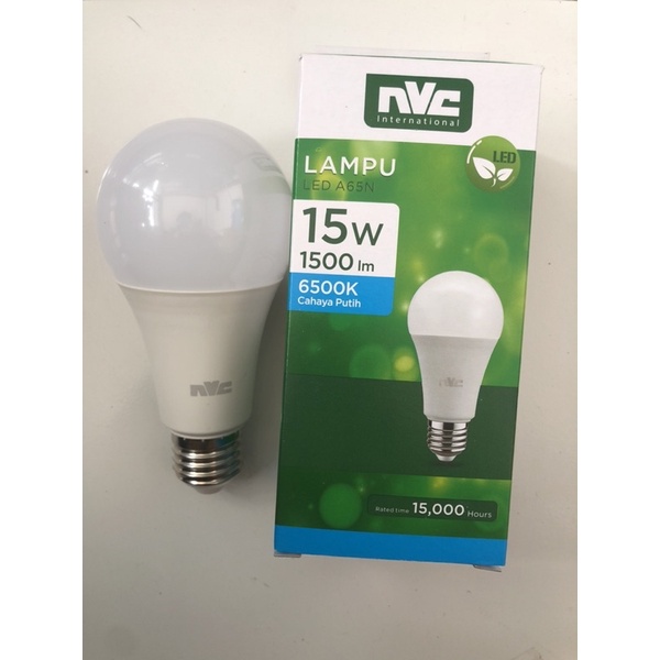 Jual Lampu LED NVC 15W 6500k/warna putih 15w/Bohlam LED 15W | Shopee Indonesia