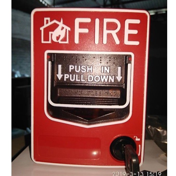 Jual manual call point key type fire alarm system conventional | Shopee ...