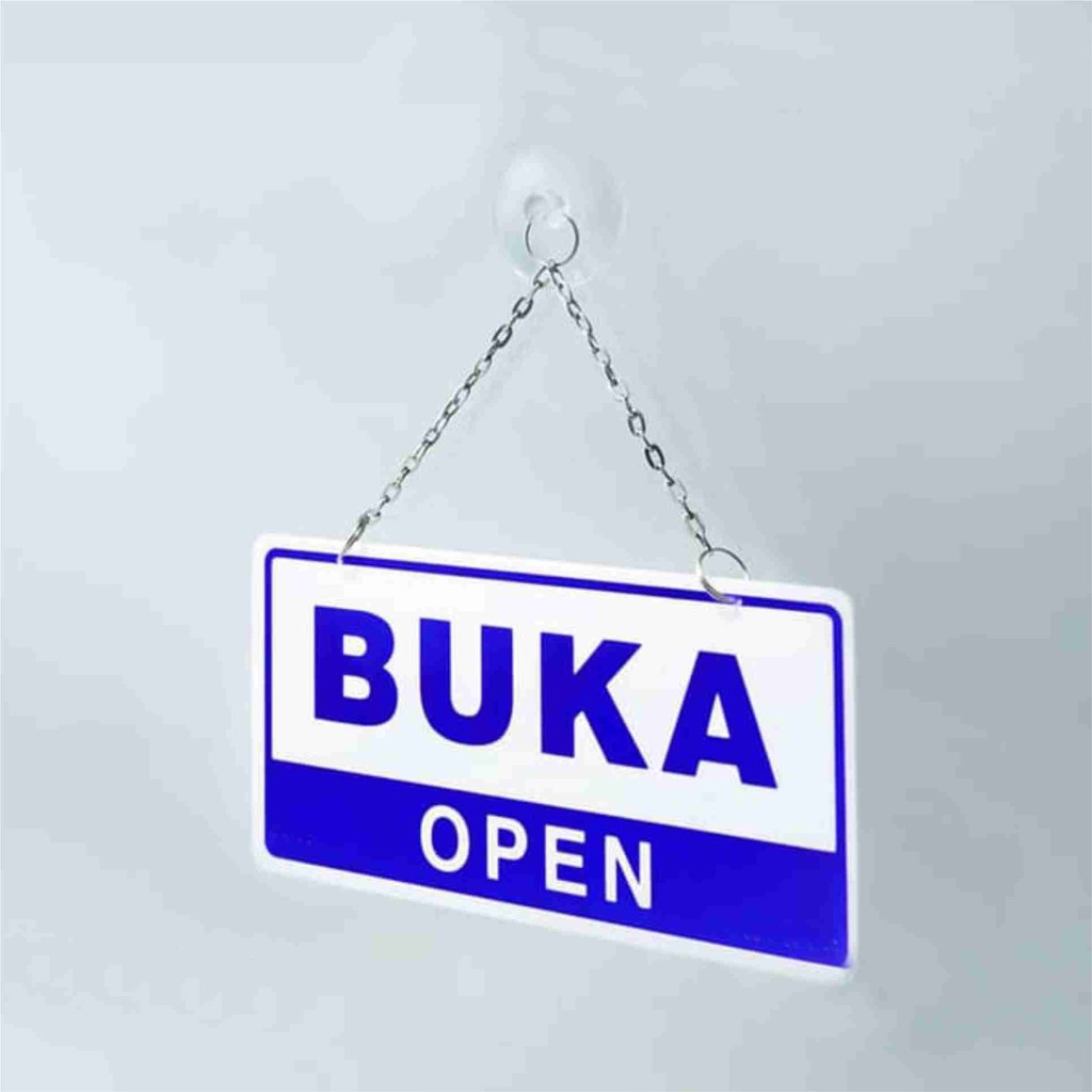 Jual Buka Tutup / Open Closed Sign Board Acrylic / Akrilik 18 x 9 ...