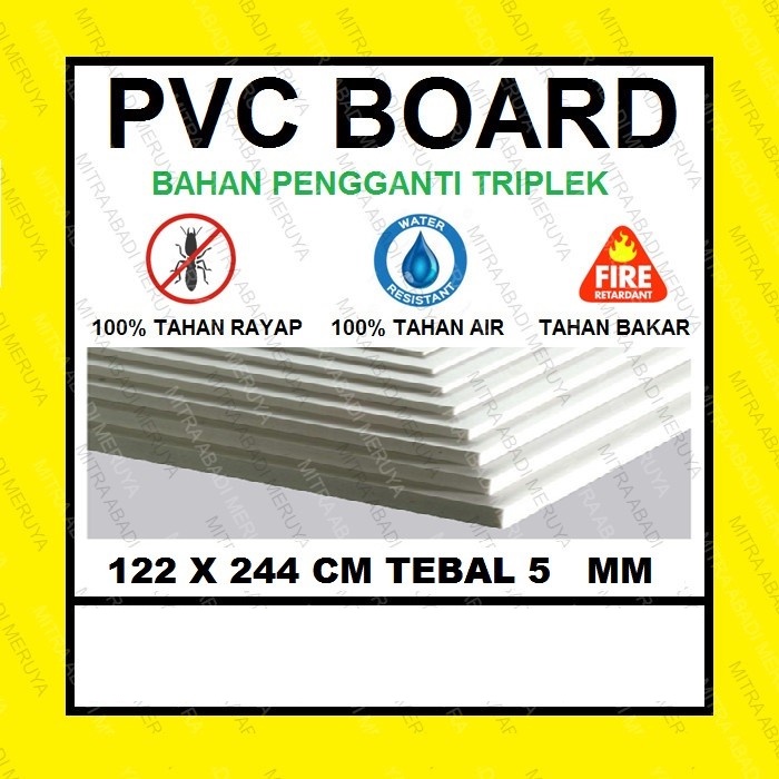Jual Papan Triplek Anti Tahan Rayap Lembab Air Bakar 5mm PVC Foam Board 5 | Shopee Indonesia