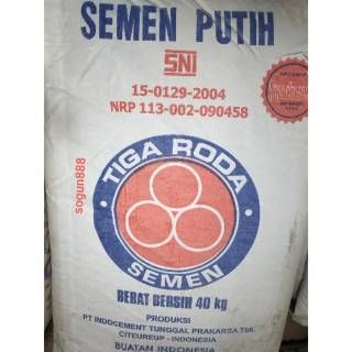 Jual Semen Putih 5 kg merk Tiga Roda. White cement. Semen plamir via ...