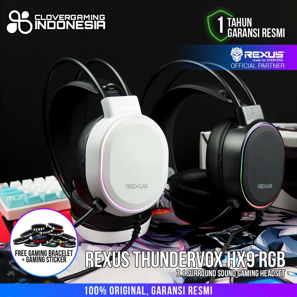 Jual Rexus Thundervox HX9 RGB 7.1 Surround Sound - HX-9 HX 9 Gaming ...