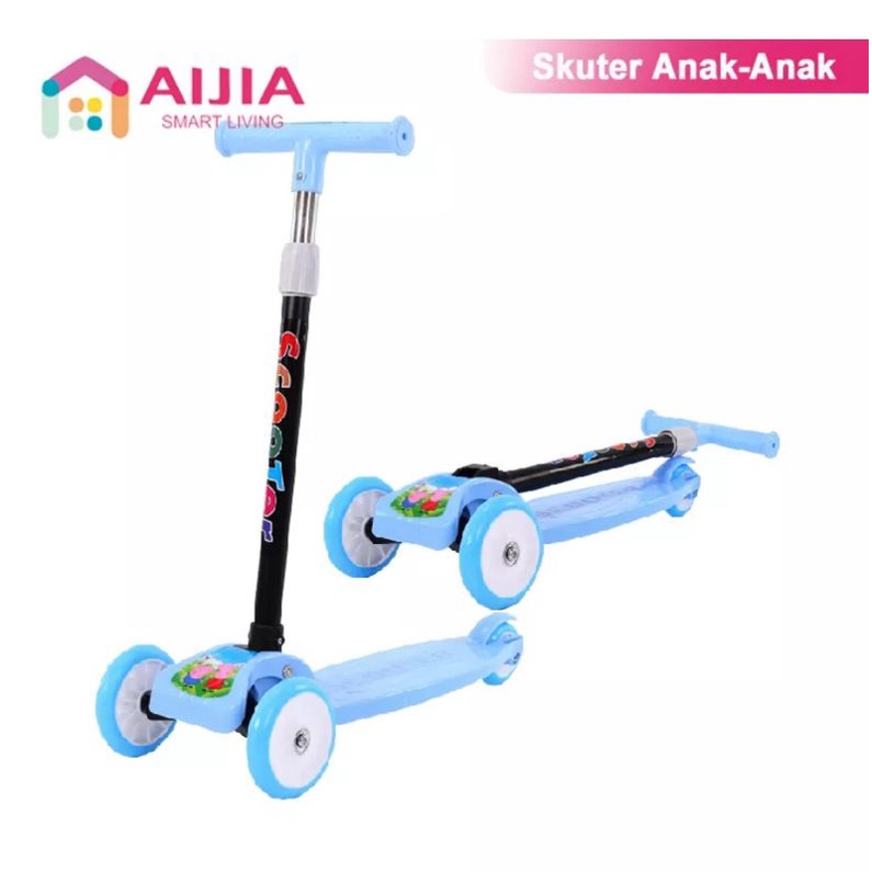 Jual AIJIA scooter otoped anak roda 3/kickboard skuter otoped anak roda ...