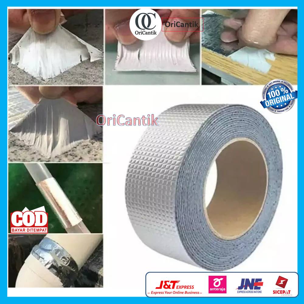 Jual Lakban Anti Bocor Waterproof Alumunium Foil Solasi anti air 5 meter | Shopee Indonesia