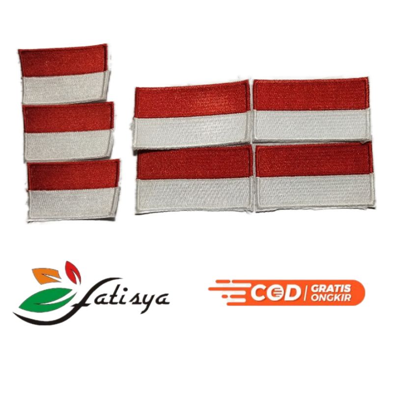 Jual [COD] bendera merah putih bordir badge bendera bordir | Shopee ...