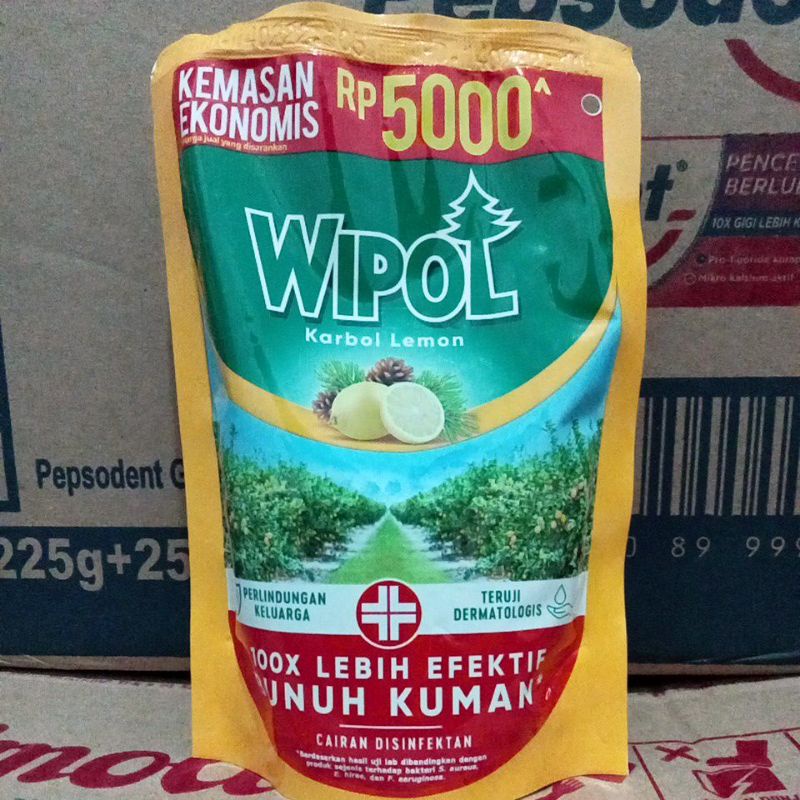 Jual WIPOL KARBOL LEMON 220 ML | Shopee Indonesia