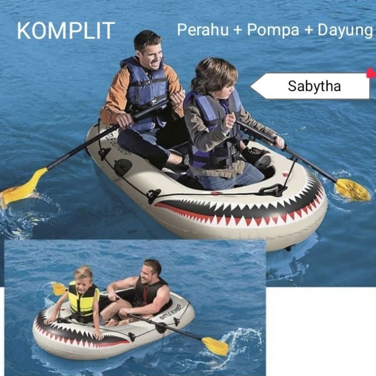 Jual KOMPLIT Perahu Karet BESTWAY Battle Bomber 2 Orang - 51108 61078 ...