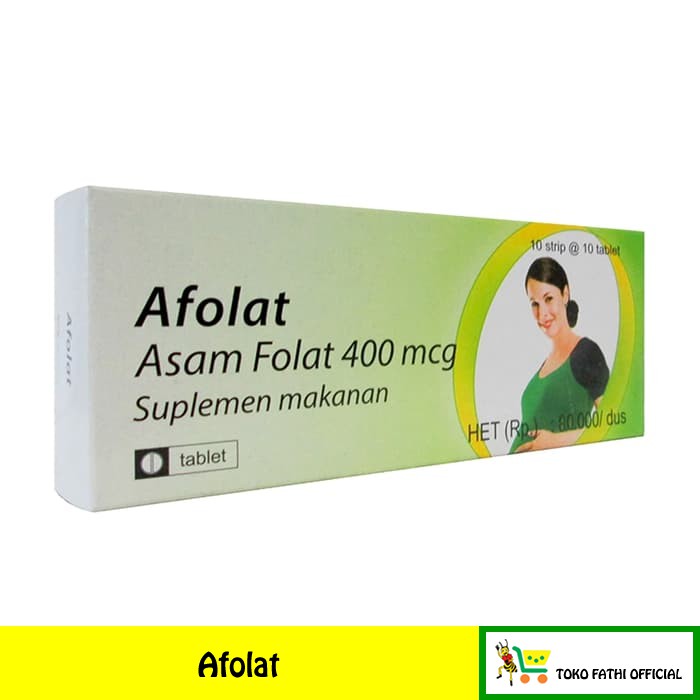 Jual Afolat Asam Folat 400 mcg Box ( Suplemen Makanan untuk Ibu Hamil ...