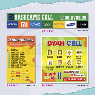 Jual Spanduk Konter Pulsa FREE DESIGN Banner Konter Pulsa Murah Banyak ...