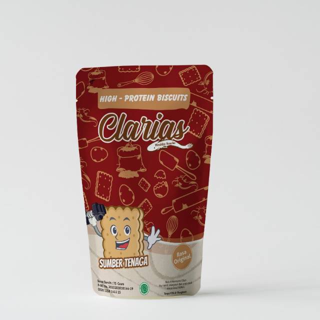 Jual Biskuit Ikan Clarias Bergizi Tinggi Kaya Protein 75gram || Snack ...