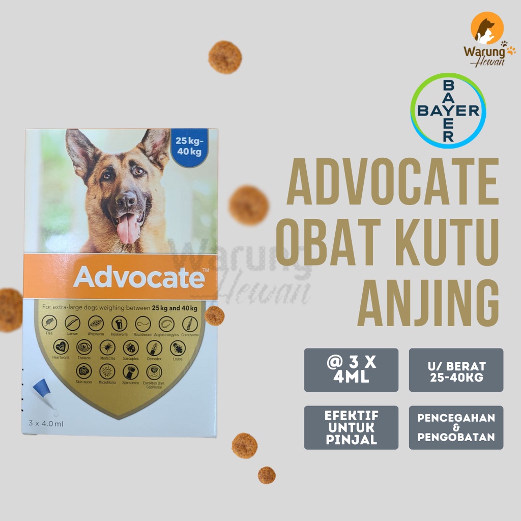 Jual Advocate Obat Tetes Kutu Untuk Anjing Ukuran 25 Kg sampai 40 Kg ...