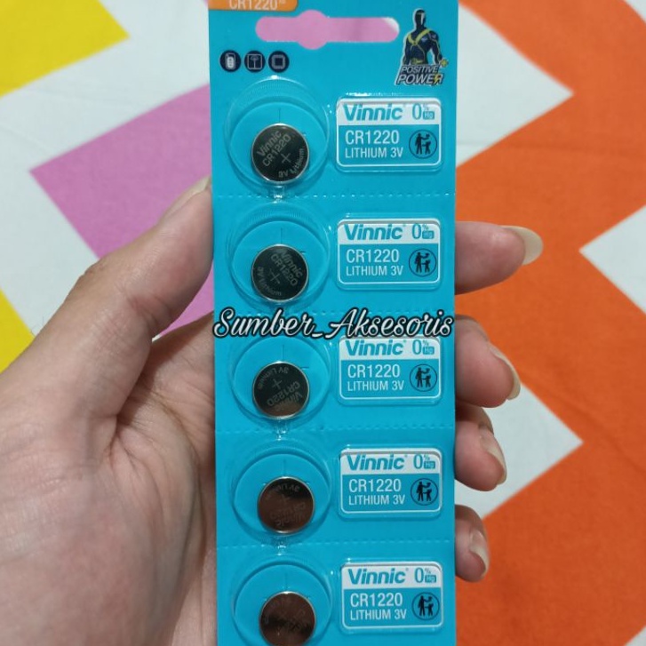 Jual BATRE BATERAI VINNIC CR1220 CR 1220 LITHIUM 3V 100% ORIGINAL | Shopee Indonesia