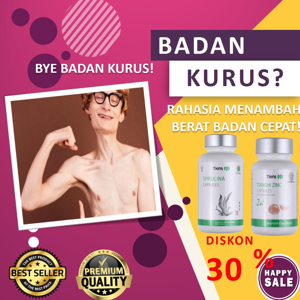 Jual Suplemen Vitamin Penggemuk badan penambah berat badan weight ...