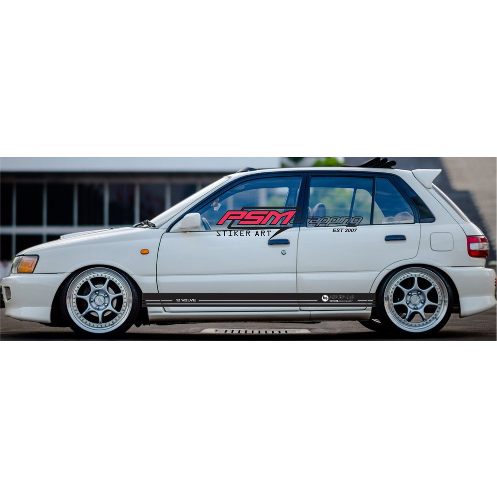 Jual stiker cutting side mobil toyota starlet kotak kapsul | Shopee ...