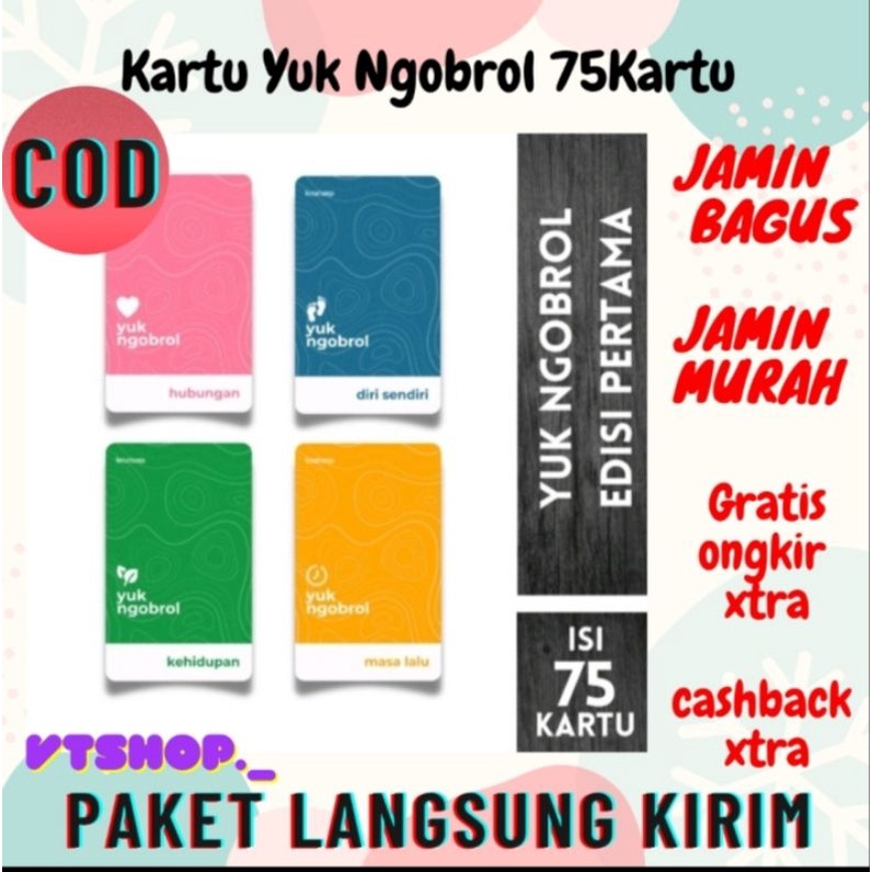 Jual V695 - Kartu Permainan - Yuk Ngobrol edisi pertama ISI 75 KARTU - kartu deep talk card game ...