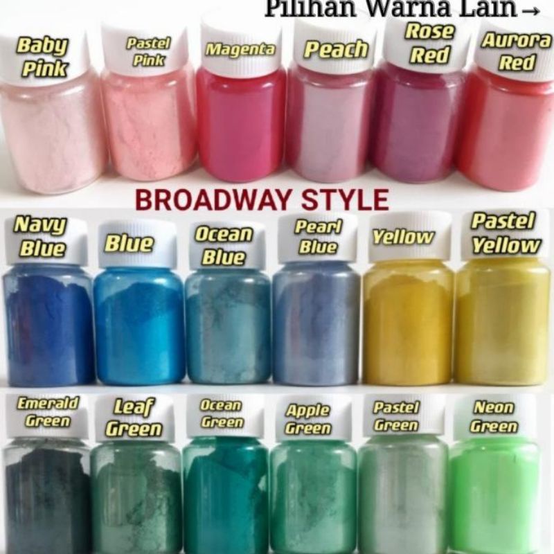 Jual Pigment Bubuk Pewarna Resin Lilin Candle Slime kosmetik Sabun ...
