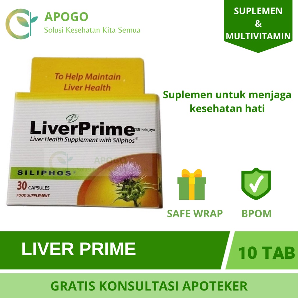 Jual LIVER PRIME SUPLEMEN HATI LIVER 1 STRIP ISI 10 TABLET | Shopee ...