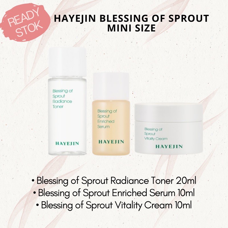 Jual HAYEJIN BLESSING OF SPROUT MINI SIZE STARTER KIT (TONER / SERUM ...
