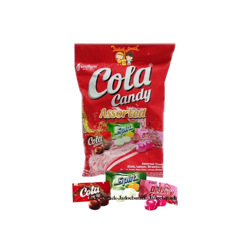 Jual PERMEN JADUL COLA CANDY ASSORTED (SPLIT, DE FANTY, COLA-COLA) by ...