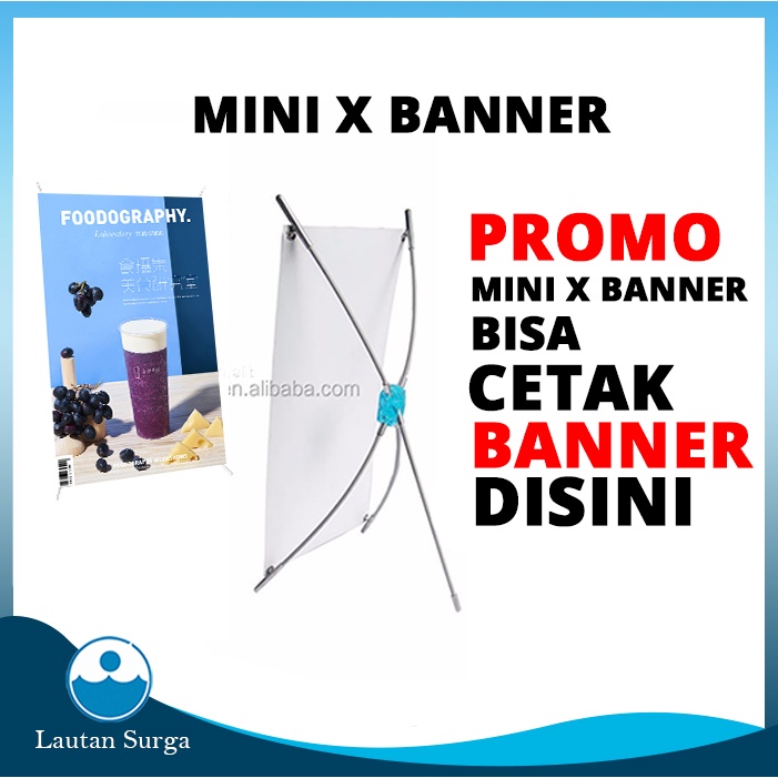 Jual MINI X BANNER UKURAN KERTAS A3 WARNA PUTIH, STANDING TABBLE ...