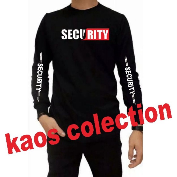 Jual BAJU LENGAN PANJANG/BAJU SECURITY/TULISAN SECURITY KIRI/KANAN ...