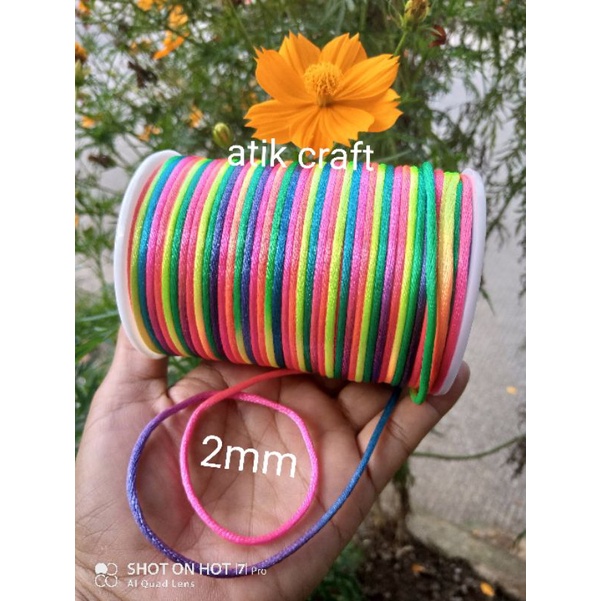 Jual TALI satin Rainbow uk 2mm 1,000 / meter | Shopee Indonesia