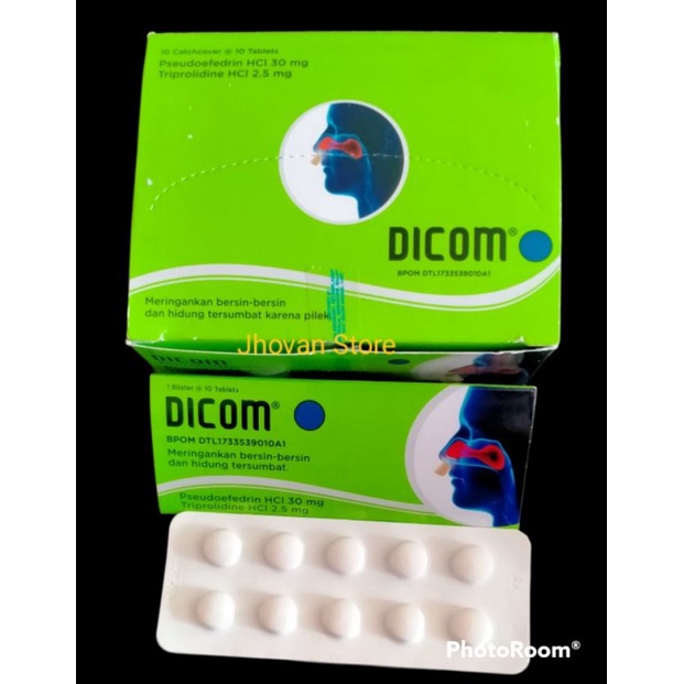 Jual DICOM 10 tablet ,antihistamin dan dekongestan efektif untuk ...