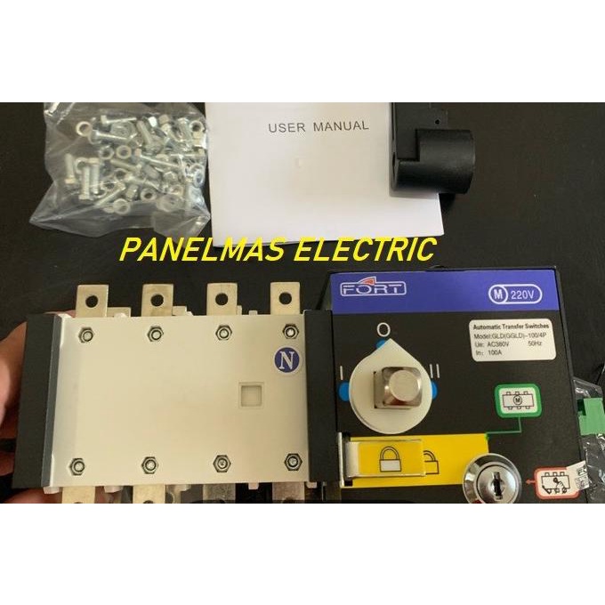 Jual Cos Motorized Fort Ats 100A 4P Change Over Switch Panel | Shopee ...