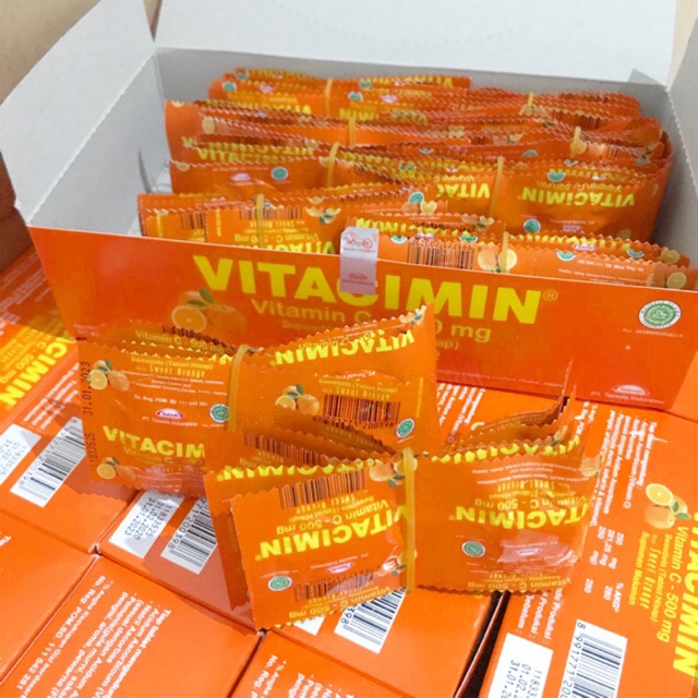 Vitacimin Orange Vitamin C 500 mg 50 Strip 100 Tablet TERMURAH | Shopee ...