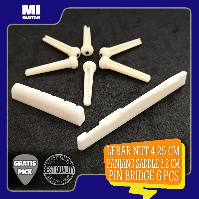 Jual Saddle Nut Pin Bridge Paket Set Gitar Akustik Import Putih dan ...