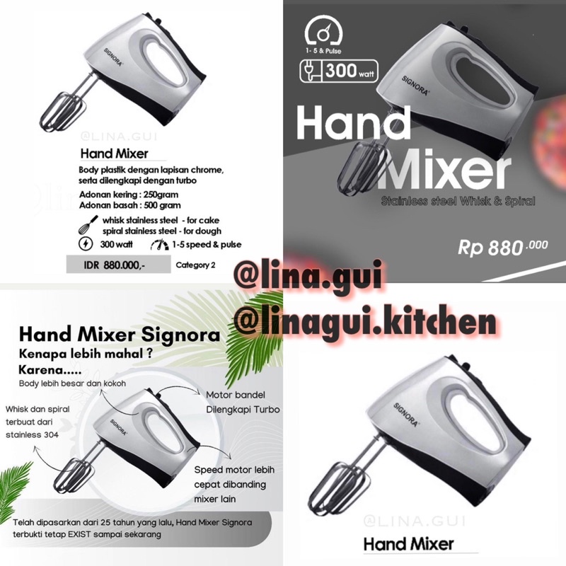 Jual HAND MIXER SILVER SIGNORA | Shopee Indonesia