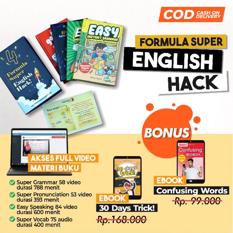 Jual PAKET HEMAT 4 English Hack (Kampung Inggris) Indonesia|Shopee ...