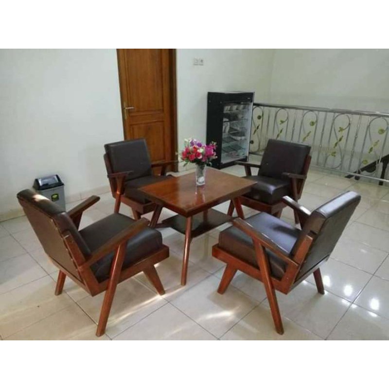 Jual kursi tamu jengki vintage antik repro kayu jati murah | Shopee ...