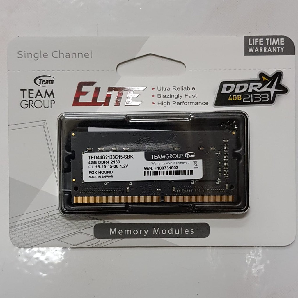 Jual Memory Ram Laptop Team Elite SO-DIMM SODIMM DDR4 2133Mhz PC17000 ...