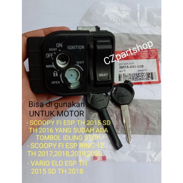 Jual Kunci kontak Honda Scoopy scopy fi Esp Th 2015,2016,2017,2018,2019 ...