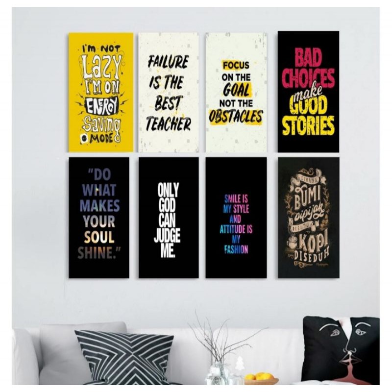 Jual Hiasan dinding / Poster dinding (quote ) | Shopee Indonesia
