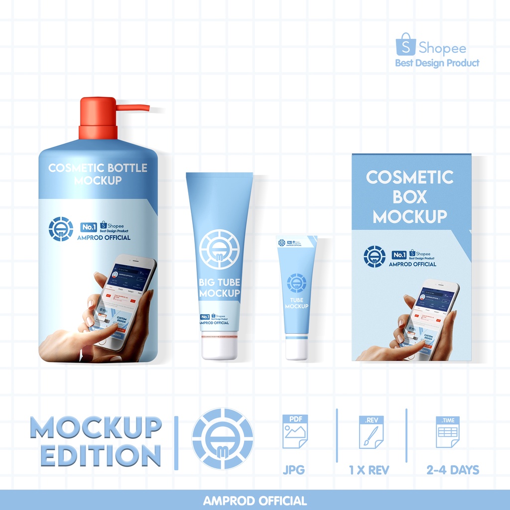Jual JASA DESAIN PRODUK MOCKUP / DESAIN COSMETIC SET [ MOCKUP ONLY ...