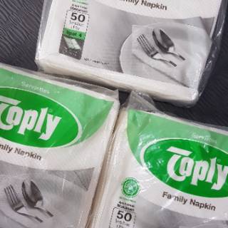 Jual Tissue makan toply, isi 50 lembar perpack | Shopee Indonesia