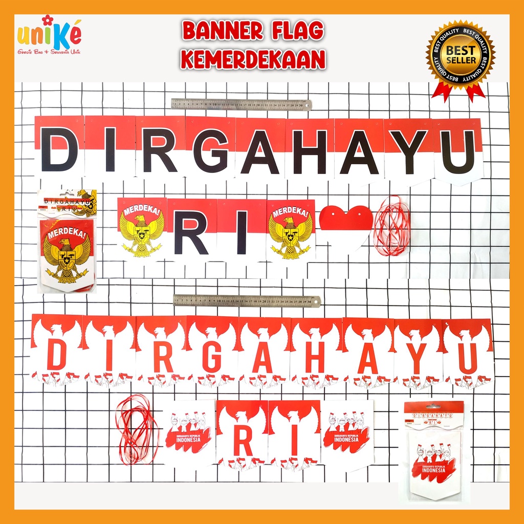 Jual BUNTING FLAG KEMERDEKAAN HUT RI Dirgahayu Indonesia 17 AGUSTUS ...