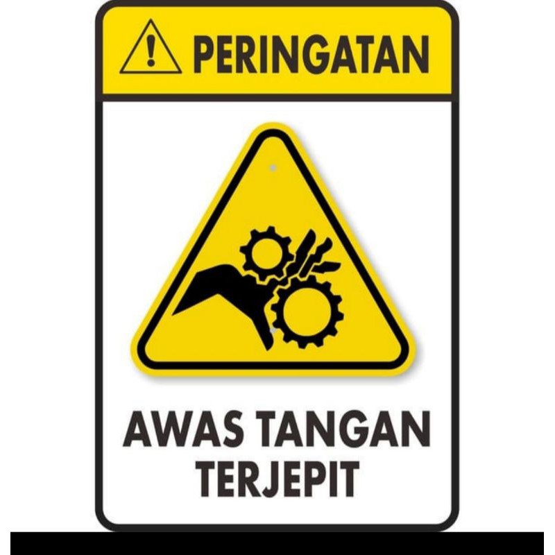 Jual stiker safety awas tangan terjepit uk 21x30cm Indonesia|Shopee ...