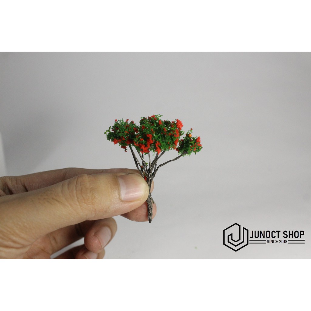 Jual MINIATUR POHON BUNGA MERAH BATANG KAWAT 1:100 1:150 1:144 ...