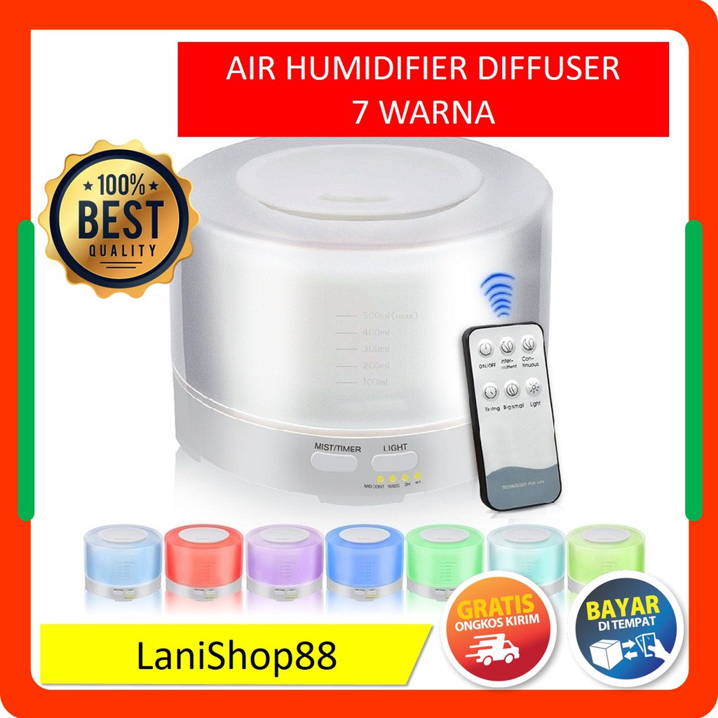 Jual COD - PENGHARUM RUANGAN OTOMATIS AIR HUMIDIFIER DIFFUSER 7 WARNA ...