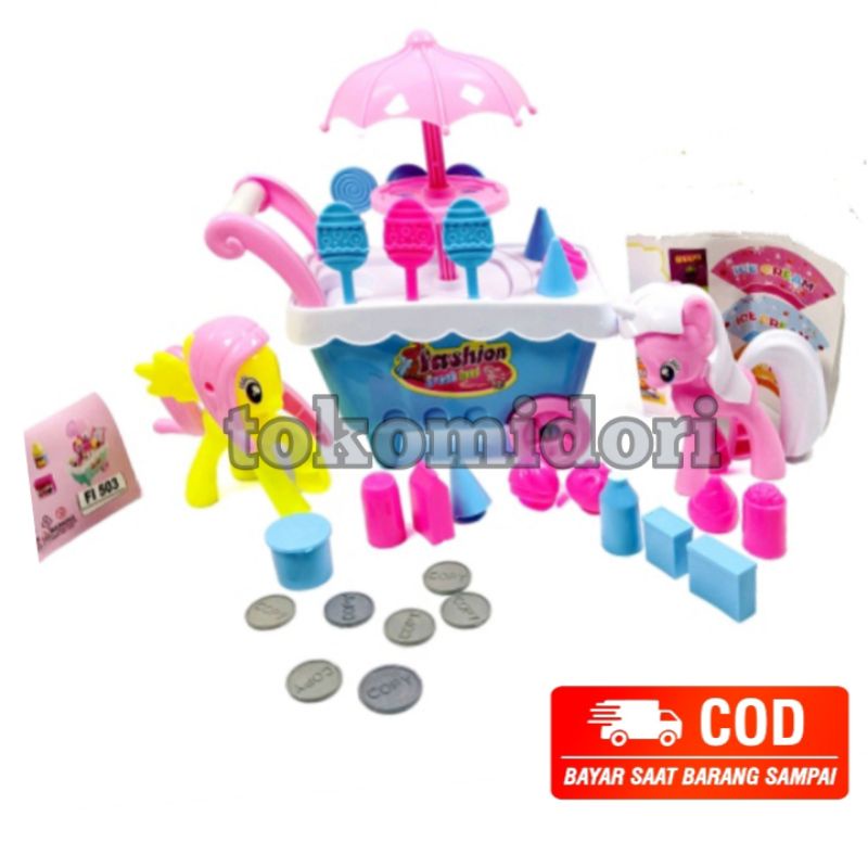 Jual Mainan Anak gerobak ice cream mainan edukasi Dorongan Es creem ...
